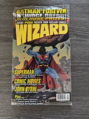 Wizard Magazine #47 Sealed - SUPERMAN COVER 1995 All Promos Included ...
