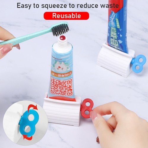 Manual Reusable Toothpaste Squeezer Toothbrush Holder Holder Stand ...
