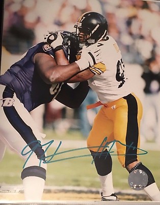 Kendrell Bell Signed Autograph 8X10 PHOTO PITTSBURGH STEELERS 2001 ROY ...