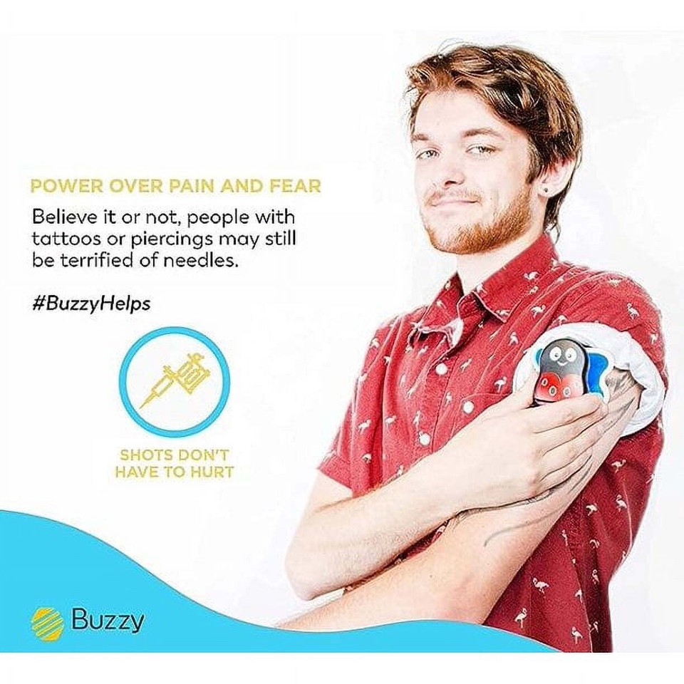 Buzzy Personal Vibrating Ice Pack Sharp Pain Relief Reduce Needle Pain ...