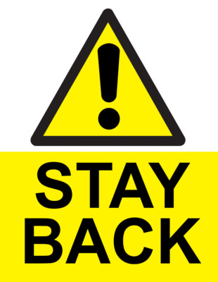 Sign Adhesive Sticker Notice Decal Stay Back Warning Car Lorry Trailer ...