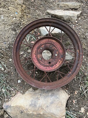 Antique 1920s-30s FORD MODEL A 21” Inch Metal Wire Wheel 5 Lug 3” Inch ...
