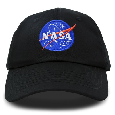 DALIX NASA Hat Baseball Cap Washed Cotton Embroidered Meatball Worm ...