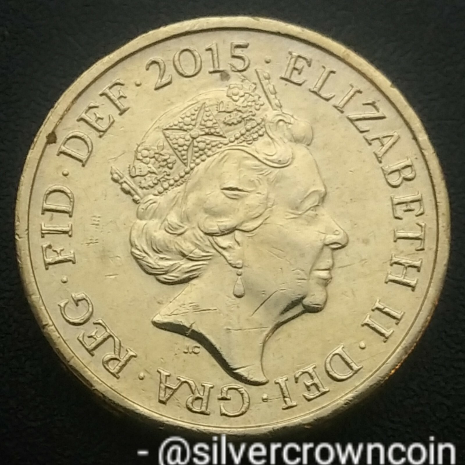 Great Britain 🇬🇧 UK 1 Pound 2015. 1£ One Dollar coin. Lion & Unicorn ...