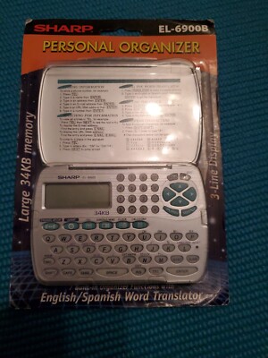 New-Sharp Electronics Personal Organizer English Spanish Translator EL ...
