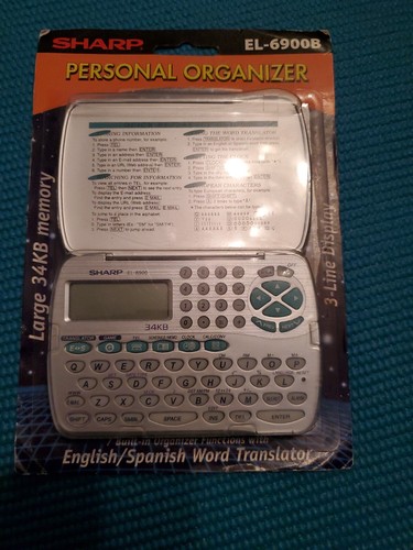New-Sharp Electronics Personal Organizer English Spanish Translator EL ...