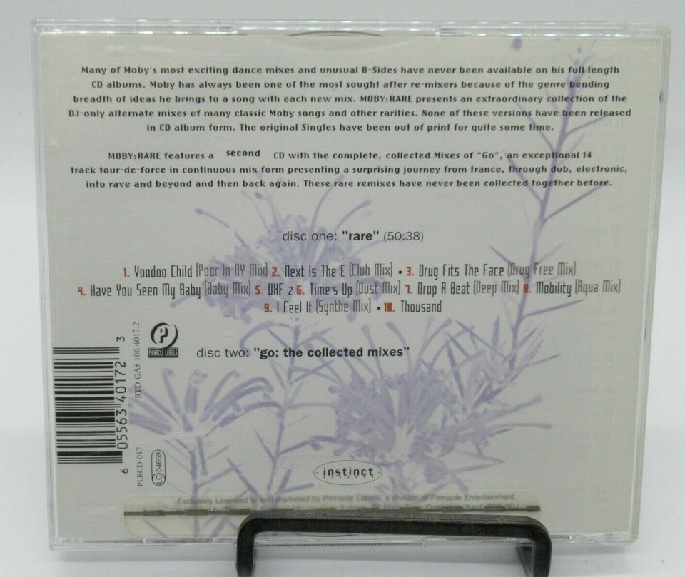 MOBY: RARE - THE COLLECTED B-SIDES 1989-1993, 2-DISC MUSIC CD SET ...