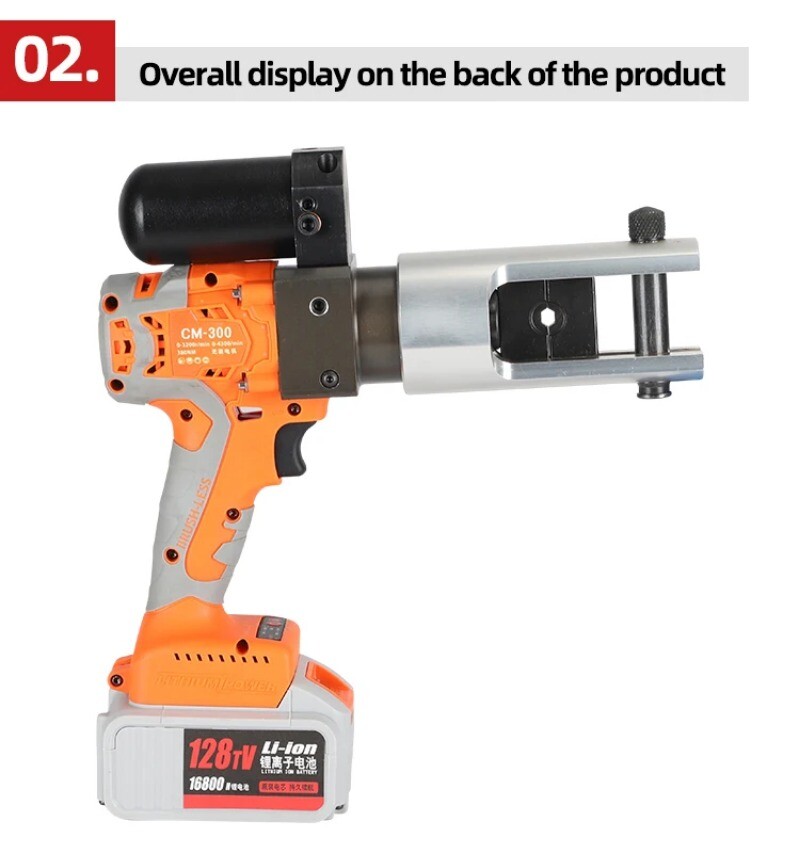CM-300 Portable Cable Crimping Tool Battery Crimper Hydraulic Crimping ...