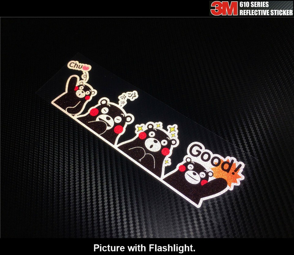 Reflective CUTE Kawaii Funny KUMAMON JDM decal Sticker #K02 | eBay