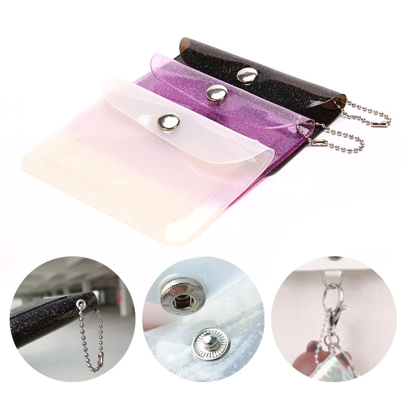 Transparent Waterproof PVC Business Card Holder Mini Wallet Girls Coin ...