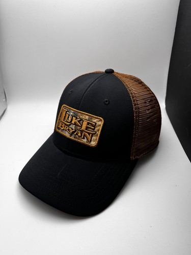 Luke Bryan Hat Cap Snap Back Black Brown Mesh Trucker Patch Country ...
