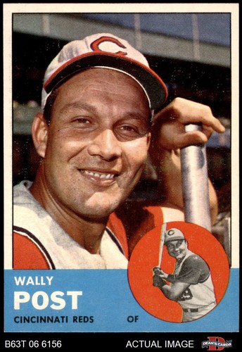 1963 Topps #462 Wally Post Reds 8 - NM/MT | eBay