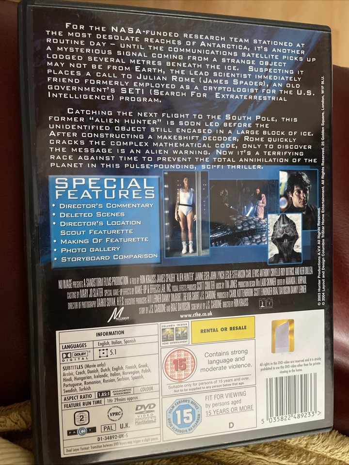 Alien Hunter (DVD, 2003) 5035822489233 | eBay UK