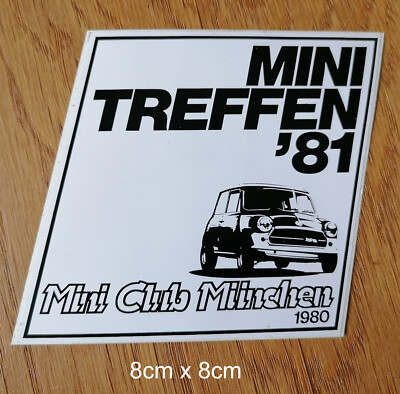 Alter Sticker Aufkleber Rover Mini Treffen 1981 München Auto Oldtimer ...