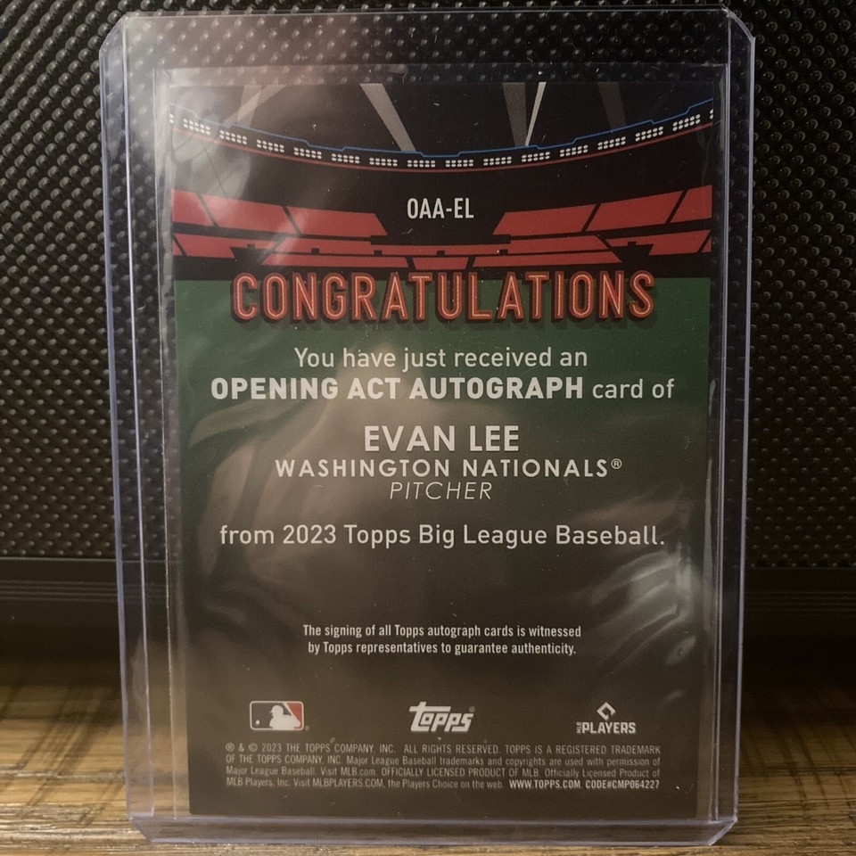 2023 Topps Big League #OAA-EL Evan Lee Opening Act Rookie RC Auto ...