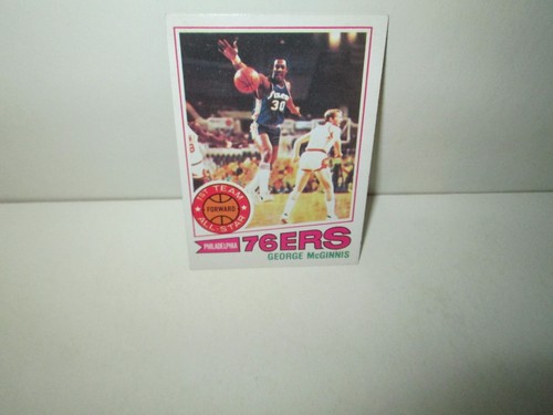 GEORGE MCGINNIS 1977 Topps Basketball card #50 PHILADELPHIA 76ERS All ...