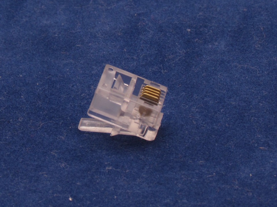 Lot 1000 X PCS CAT3 Phone Connector End RJ11 6P4C Modular Plug ...