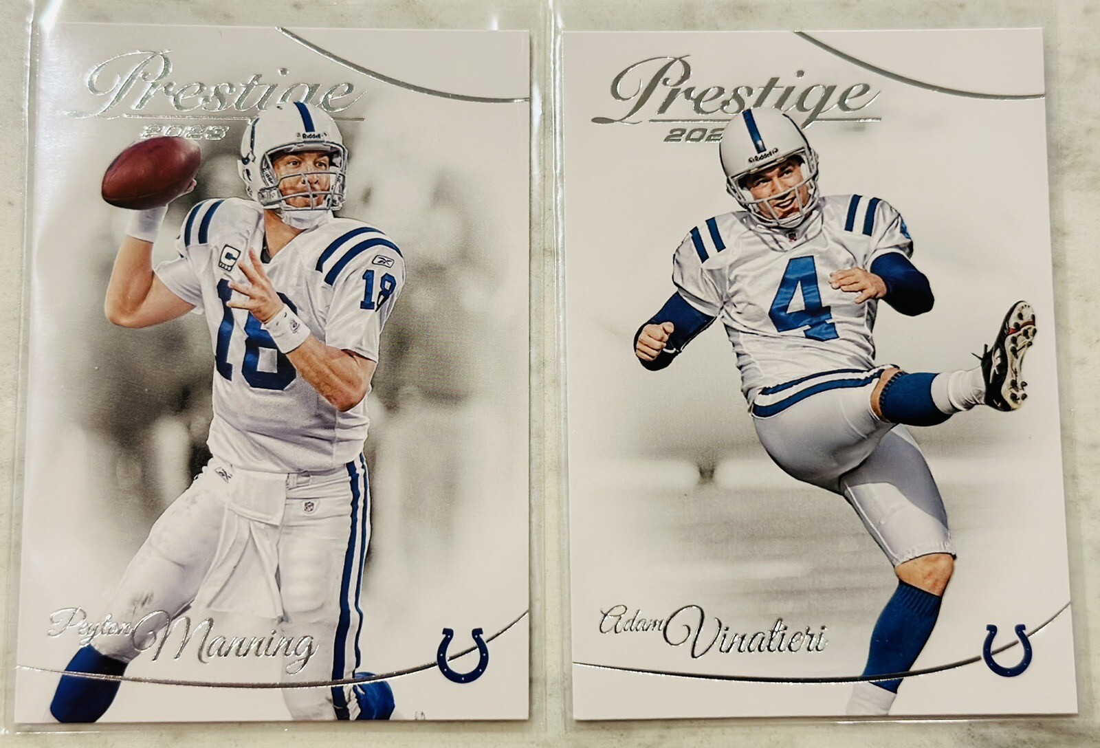 2023 Panini Prestige Peyton Manning Adam Vinatieri Indianapolis Colts ...