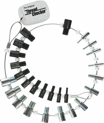 26PC Thread Tester Checking Checker Nut Bolt Thread Detection Tool Inch ...