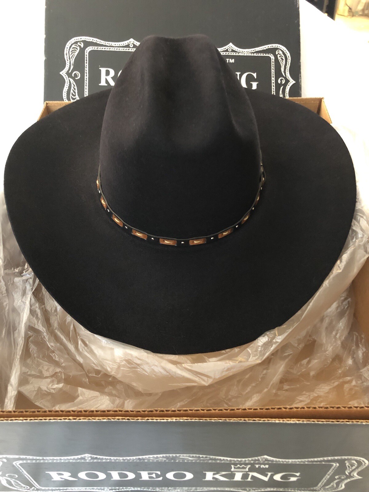 Rodeo King Black Cowboy Hat Size 7 NIB 5x Beaver | eBay