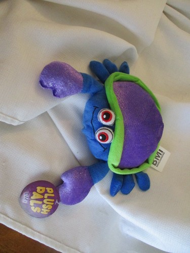BMi Merchandise Crab Plush Stuffed Animal Toy 9" blue green purple ...
