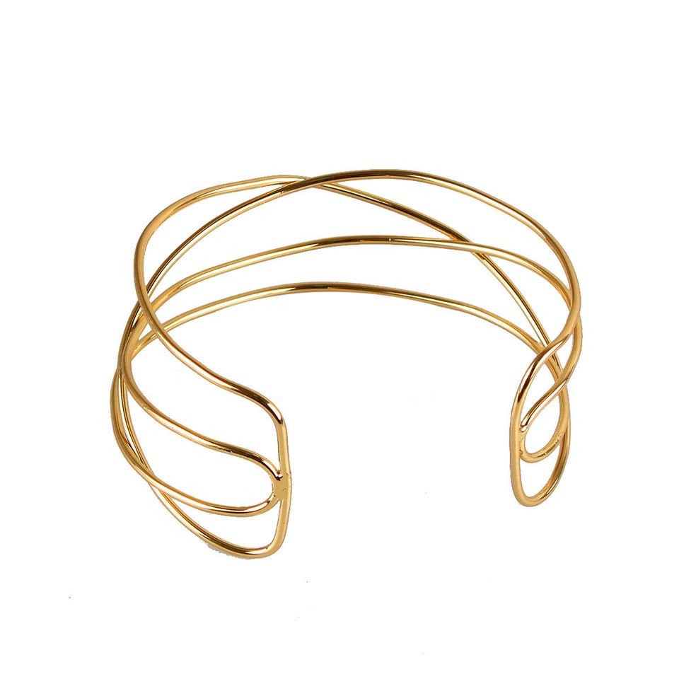 Abstract Line Choker Sculptural Cuff Outline Hollow Choker Valentines ...