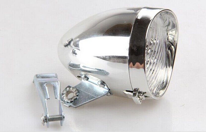 Chrome 3 LED Bicycle Bike Visor Bullet Headlamp Headlight Front / Tail ...