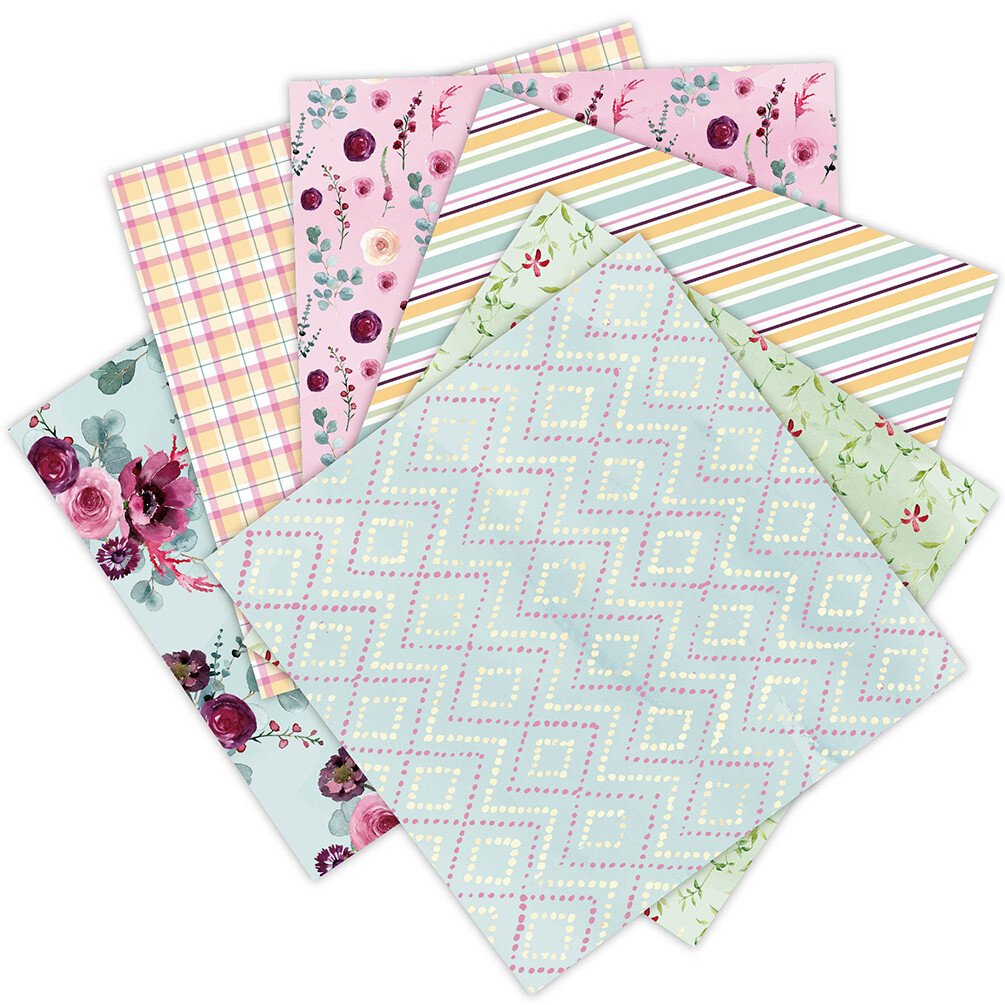 12Pcs Rice Paper Floral Decoupage Scrapbook Craft Background Card Sheet ...