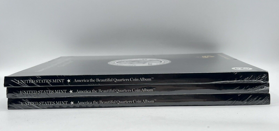 America The Beautiful Quarters U.S. Mint Coin Albums Only 3 NEW SEALED ...