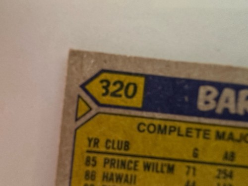 1987 Topps Barry Bonds 320 Rookie Pittsburgh Pirates ERROR Card | eBay