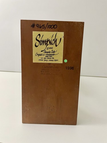 1996 Simpich Abraham Lincoln 16" Character Doll Limited Edition #965/ ...