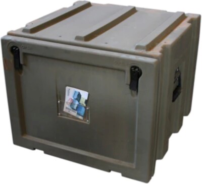 Trimcast Army Shipping Storage Box Crate Space Cargo Case Green Plastic ...