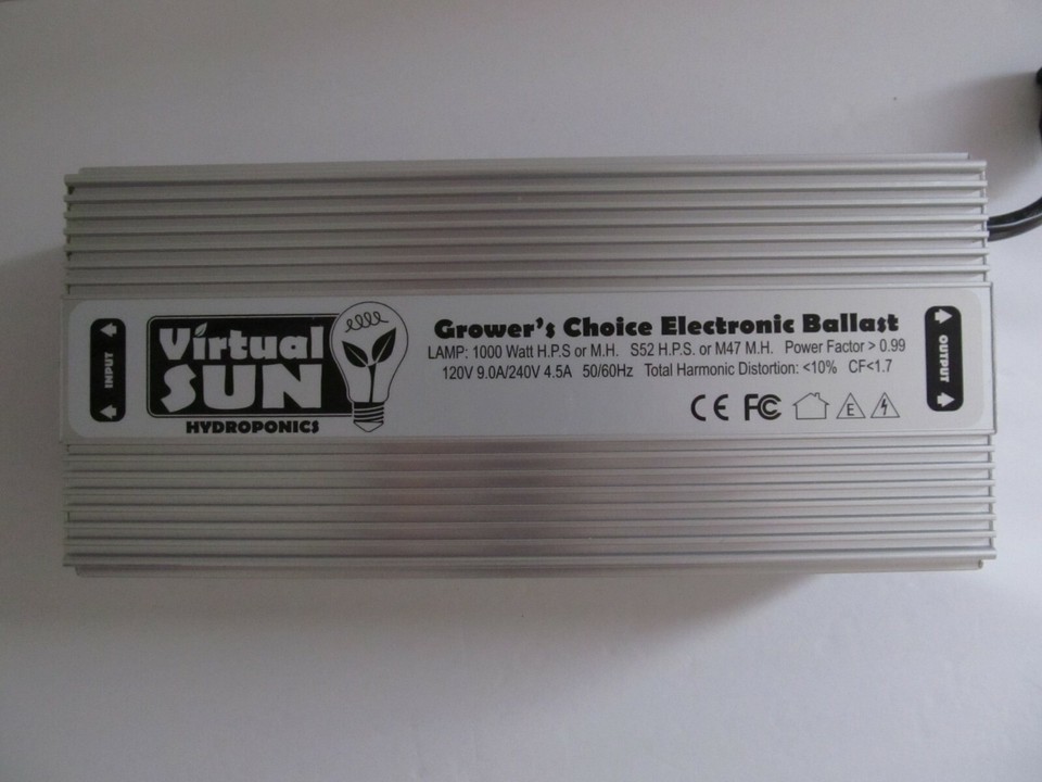 Virtual Sun Hydroponics Grower’s Choice Electronic Ballast 1000Watt | eBay
