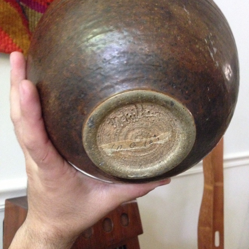 VTG HUGE TOM McMILLIN POTTERY VASE CERAMIC VESSEL SCULPTURE MID CENTURY ...