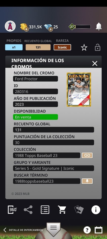 2023 TOPPS BUNT 1988 TOPPS BASEBALL 23 S5 GOLD SIGNATURE ICONIC FORD ...