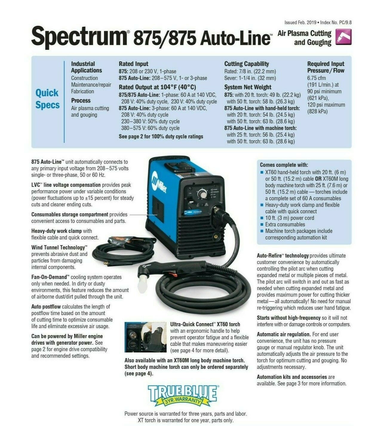 Miller Spectrum 875 Auto-Line Plasma Cutter for sale online | eBay