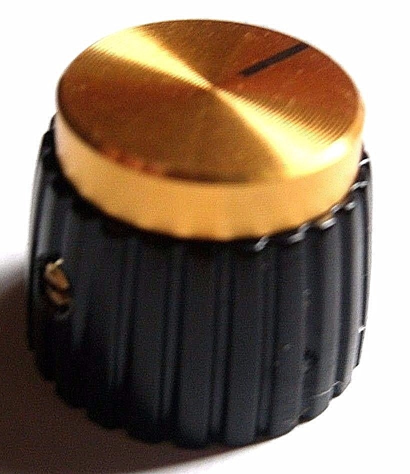 NEW Black and Gold Marshall Amp Replacement Knob w/ Set Screw, Metal ...