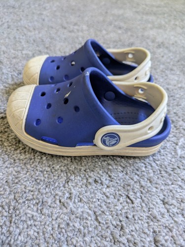Crocs Bump It Clogs Blue Oyster Straps Little Kids Shoes Size C7 Slip ...