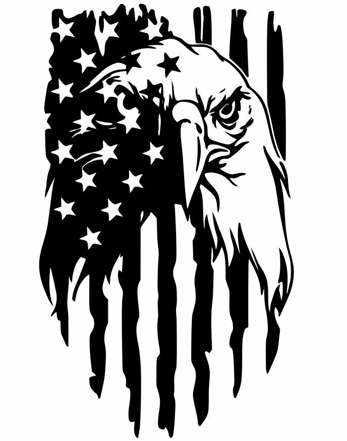 USA. American Flag,Eagle, Vinyl Decal,Sticker for Car,Laptops and more ...