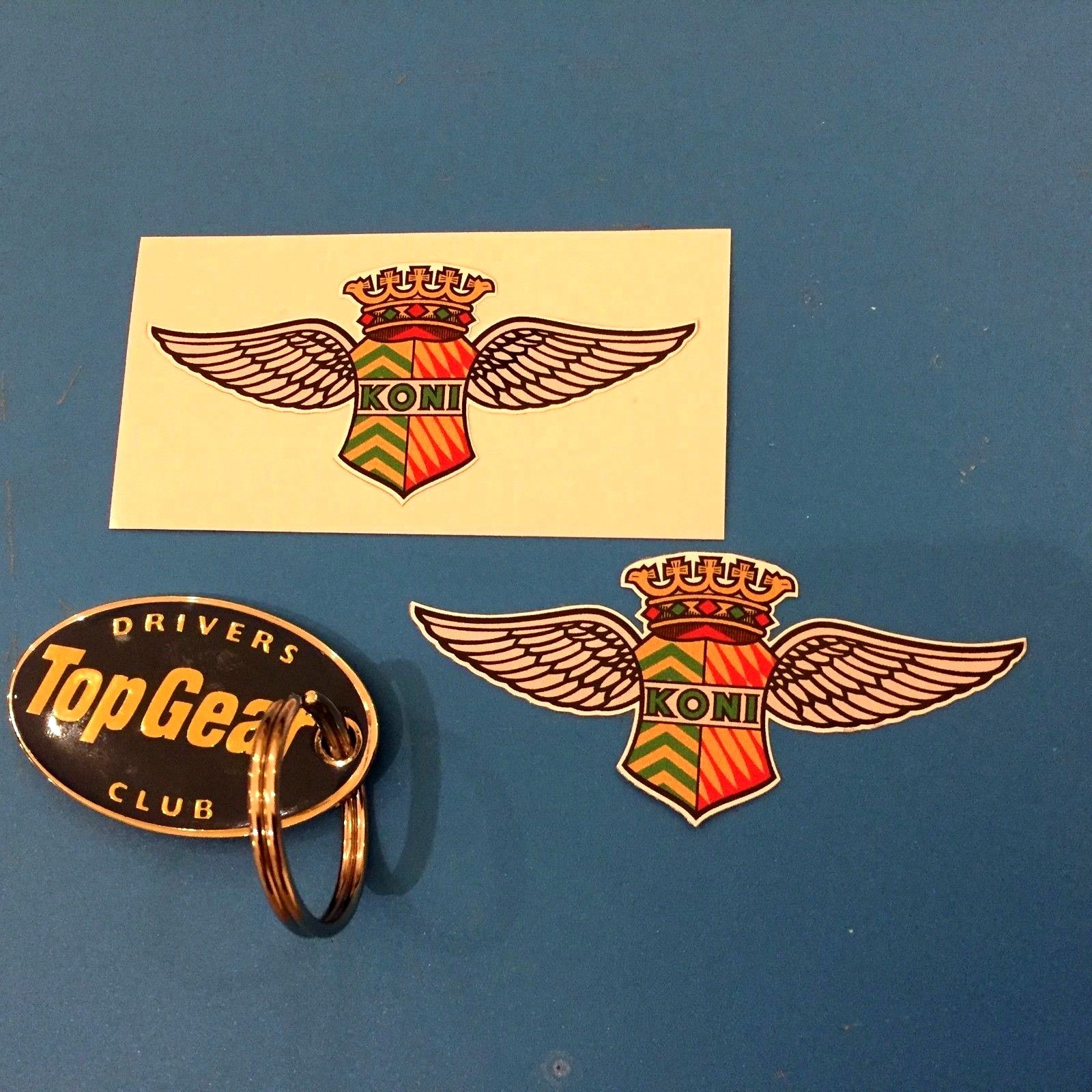 KONI Classic Retro Race Rally Car Stickers Decals 100mm 2 off | eBay