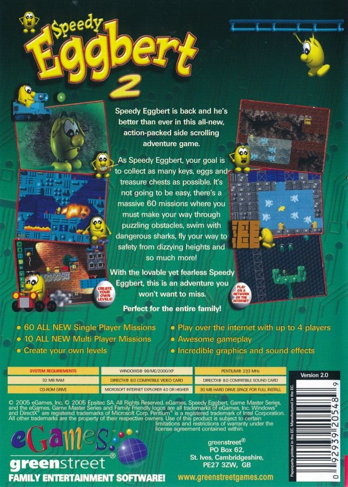 Speedy Eggbert 2 - PC Retro Arcade Game - Brand New & Sealed | eBay