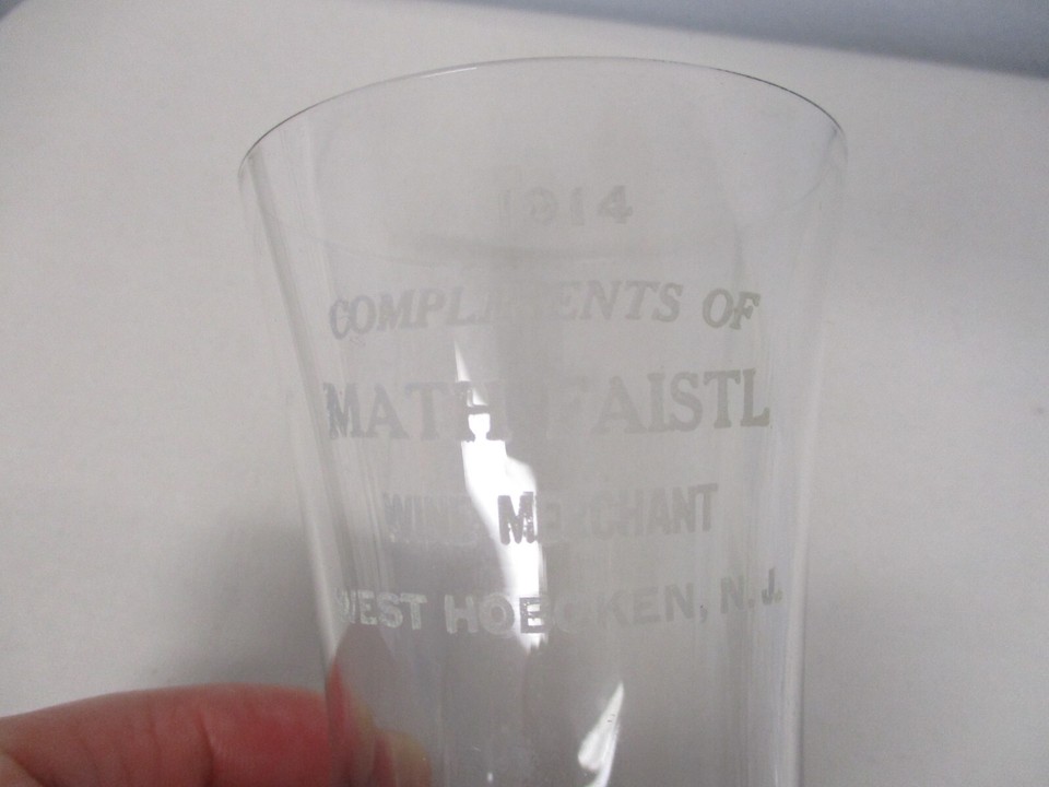 1914 PRE PROHIBITION MATH FAISTL WEST HOBOKEN NJ WINE MERCHANT BEER ...