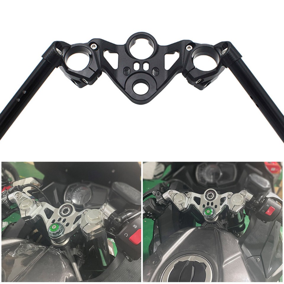 CNC Handlebar With Triple Tree Top Fork Clamp For Kawasaki Ninja 400 ...