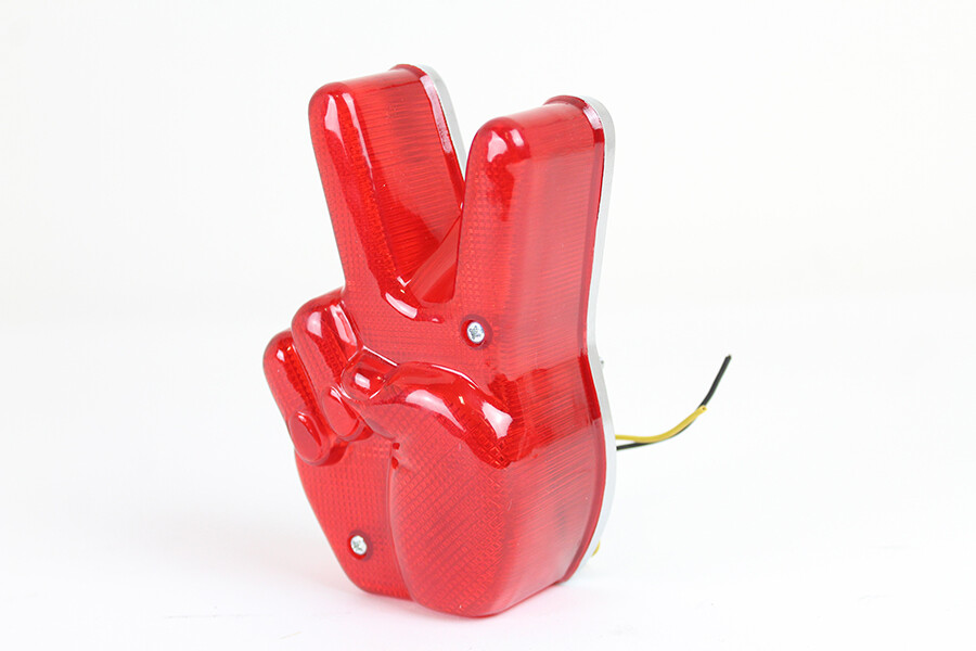 Peace Sign Tail Lamp LED Chopper Springer Softail Rigid | eBay