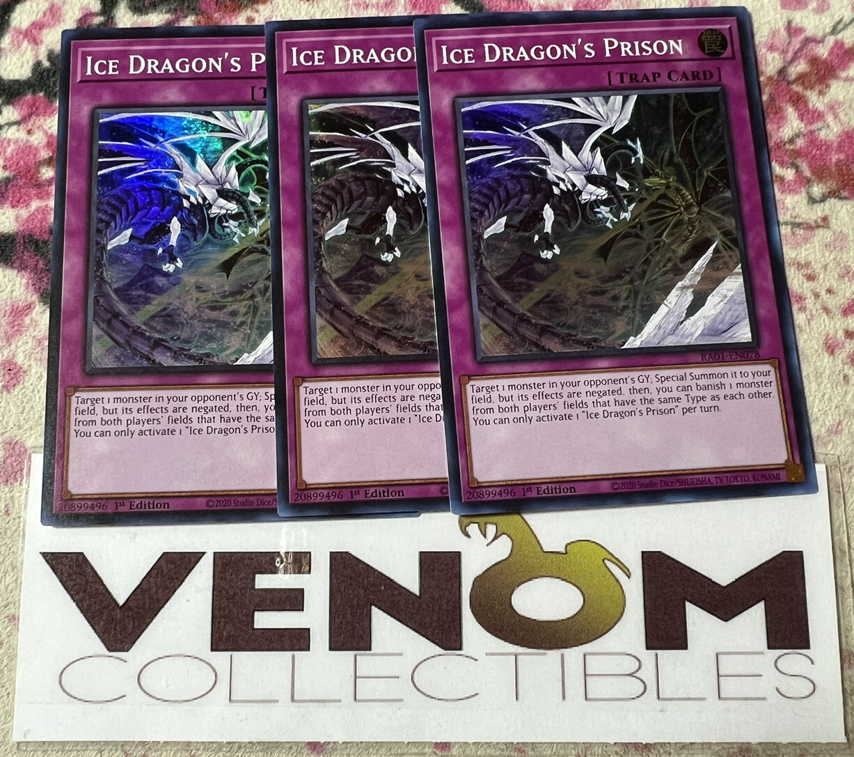 3x (M/NM) - Ice Dragon's Prison - RA01-EN078 - Super Rare - 1st Edition ...