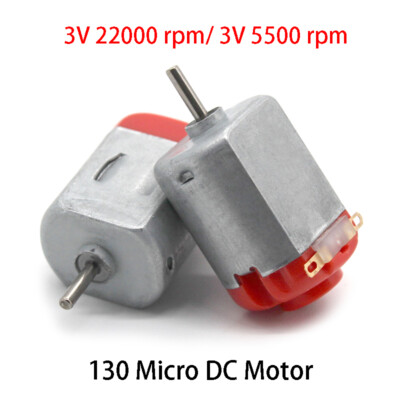 130 DC Mini Motor Small Electric Motors Toy Model DIY 3V 22000/5500 rpm ...