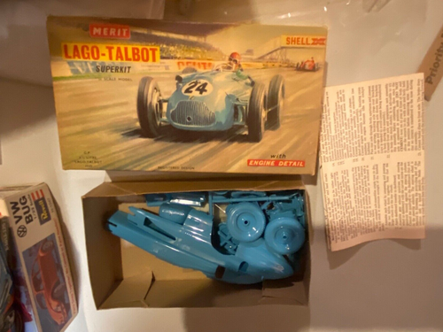 Vintage rare Merit Model Racing Car Kit 1/24 Lago-Talbot Box J&L ...