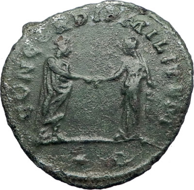AURELIAN 270AD Authentic Ancient Roman Coin CONCORDIA HARMONY Agreement ...