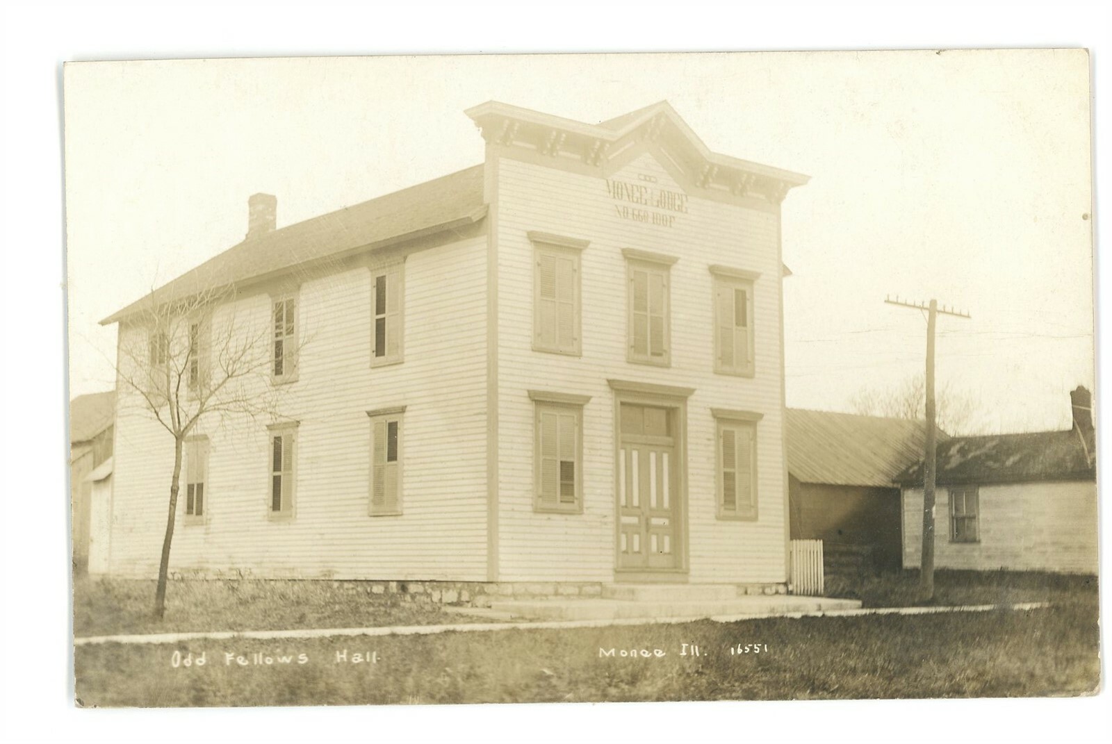 RPPC IOOF Odd Fellows Hall MONEE IL Illinois Real Photo Postcard | eBay