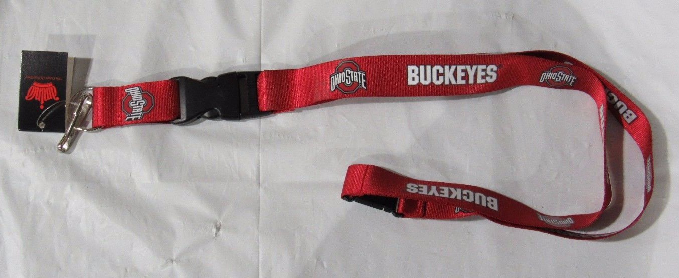 NCAA Ohio State Buckeyes Logo with word Buckeyes Keychain Lanyard by ...